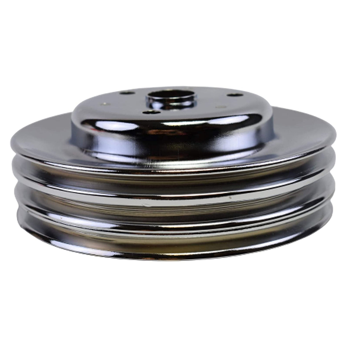 MotorChrome Pulley MCC605 Chrome 2-Groove Water Pump Pulley For Small ...