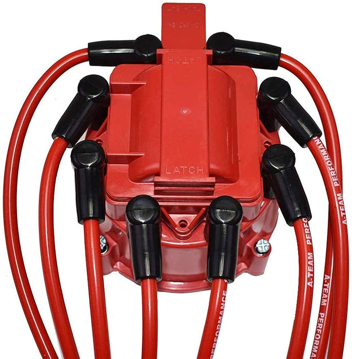 Chevy 350 Spark Plug Wires LT1 5.7L 350 Optispark Distributor & Red ...