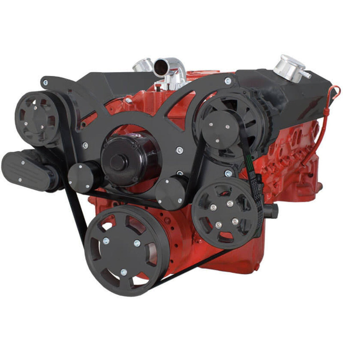 Small Block Chevy SBC Serpentine Complete Kit - with EWP-Electric Wate ...